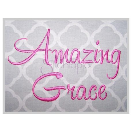 Amazing Grace Embroidery Font .75" 1" 1.25" 1.5" 2" - Stitchtopia