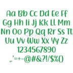 Rainbow Kale Embroidery Font 2.5" 3" 3.5" 4" 5" - Stitchtopia