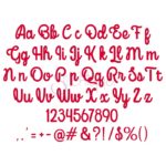 Ellie Mae Embroidery Font .75" 1" 1.25" 1.5" 2" - Stitchtopia