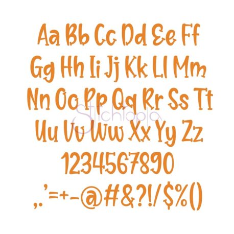 Butter Beer Embroidery Font .75" 1" 1.25" 1.5" 2" - Stitchtopia