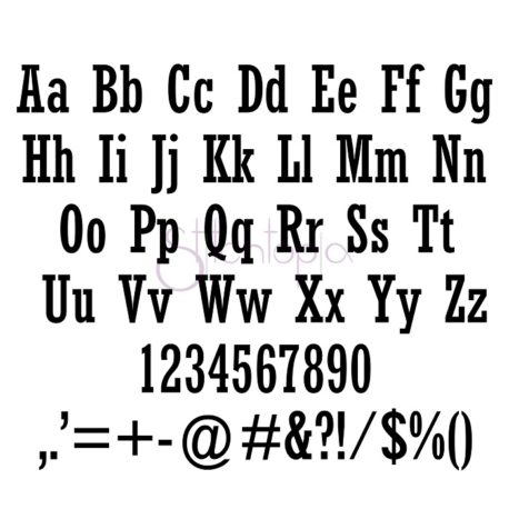 The Times Embroidery Font .75" 1" 1.25" 1.5" 2" - Stitchtopia