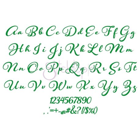 Weeping Willow Embroidery Font 1" 1.25" 1.5" 2" 2.5" - Stitchtopia