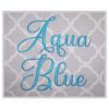 Aqua Blue Embroidery Font 1" 1.25" 1.5" 2" 2.5" - Stitchtopia