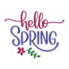 Hello Spring Embroidery Design #2 - Stitchtopia