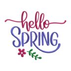 Hello Spring Embroidery Design #2 - Stitchtopia