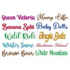 Script Embroidery Font Bundle #14 - 10 Fonts - Stitchtopia