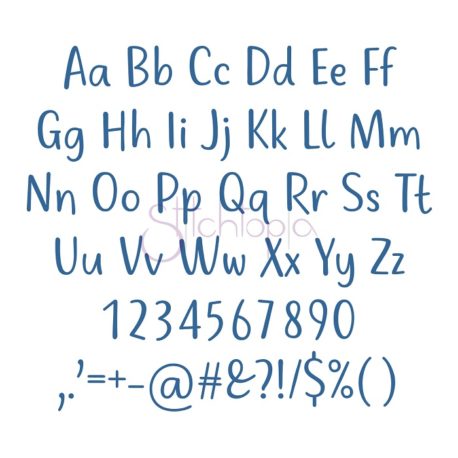 Simple Syrup Embroidery Font .75" 1" 1.25" 1.5" 2" - Stitchtopia