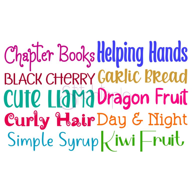 Kid Embroidery Font Bundle #8 - 10 Fonts - Stitchtopia