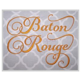 Baton Rouge Embroidery Font #2 - 2.5" 3" 3.5" 4" 5" - Stitchtopia