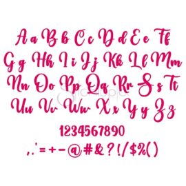 Merry Melody Embroidery Font .75" 1" 1.25" 1.5" 2" - Stitchtopia