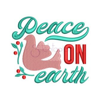 Peace On Earth Embroidery Design #2 - Stitchtopia