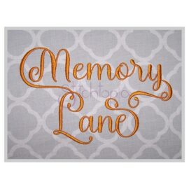 Memory Lane Embroidery Font #2 .75" 1" 1.25" 1.5" 2" - Stitchtopia
