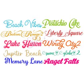Script Embroidery Font Bundle #18 - 10 Fonts - Stitchtopia