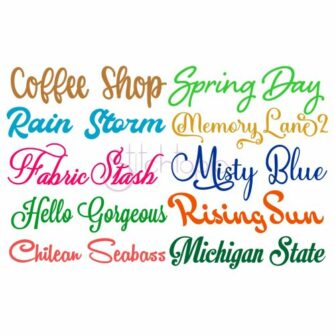 Script Embroidery Font Bundle #19 - 10 Fonts - Stitchtopia