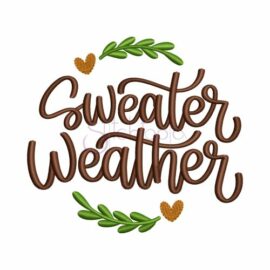 Sweater Weather Embroidery Design #2 - Stitchtopia
