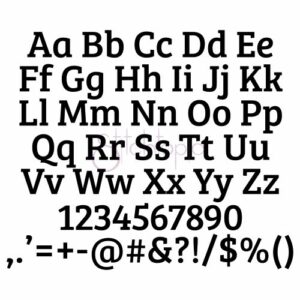 Black Bishop Embroidery Font .75" 1" 1.25" 1.5" 2" - Stitchtopia