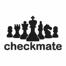 Chess Checkmate Embroidery Design - Stitchtopia