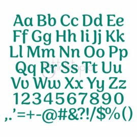 Marsh Mallow Embroidery Font .75" 1" 1.25" 1.5" 2" - Stitchtopia