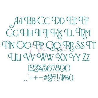 Queen Mary #1 Embroidery Font 1" 1.25" 1.5" 2" 2.5" - Stitchtopia