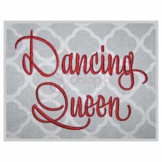 Dancing Queen #2 Embroidery Font .75" 1" 1.25" 1.5" 2" - Stitchtopia