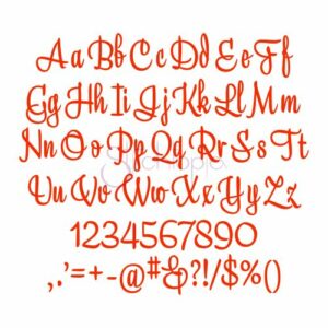 Dancing Queen #1 Embroidery Font .75" 1" 1.25" 1.5" 2" - Stitchtopia