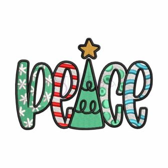 Peace Tree Embroidery Design - Stitchtopia
