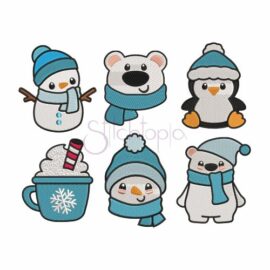Cute Winter Embroidery Design Set - Stitchtopia