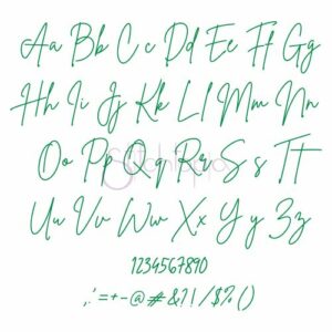 Signature Best Embroidery Font 1" 1.25" 1.5" 2" 2.5" - Stitchtopia