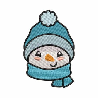 Snowman Face Embroidery Design - Stitchtopia