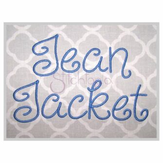 Jean Jacket Embroidery Font .75" 1" 1.25" 1.5" 2" - Stitchtopia