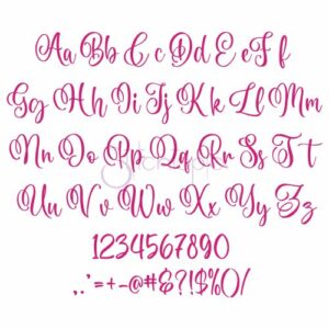 Rich Girl Embroidery Font 2.5" 3" 3.5" 4" 5" - Stitchtopia