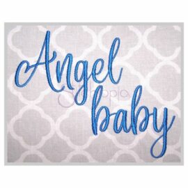 Angel Baby Embroidery Font 2.5" 3" 3.5" 4" 5" - Stitchtopia