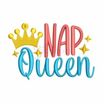 Nap Queen Embroidery Design - Stitchtopia
