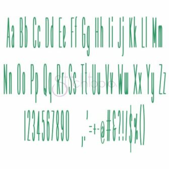 Tall & Skinny Monogram Font 2" 2.5" 3" 3.5" 4" - Stitchtopia