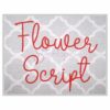 Flower Script #1 Embroidery Font 1" 1.25" 1.5" 2" 2.5" - Stitchtopia