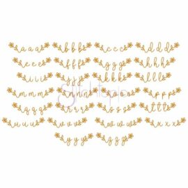 Flower Script #2 Embroidery Font 1" 1.25" 1.5" 2" 2.5" - Stitchtopia