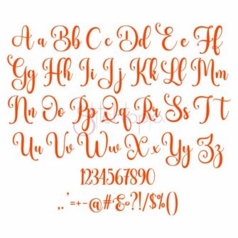 Silly Billy Embroidery Font 1" 1.25" 1.5" 2" 2.5" - Stitchtopia