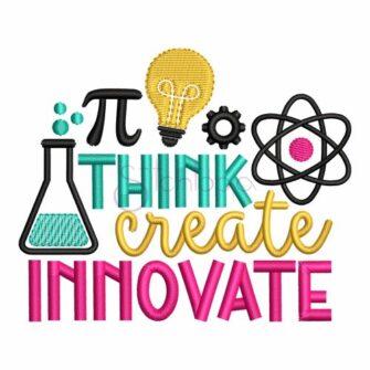 Think Create Innovate Embroidery Design - Stitchtopia