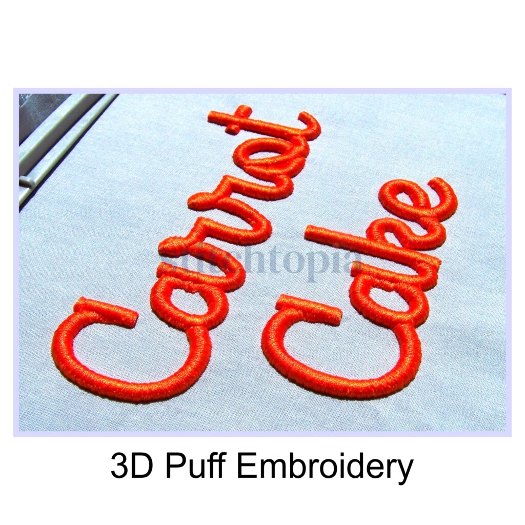 Carrot Cake 3D PUFF Embroidery Font 1.5" 2" 2.5" - Stitchtopia