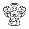 Swirly Angel Embroidery Design - Stitchtopia