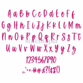 August Rush Embroidery Font .75" 1" 1.25" 1.5" 2" - Stitchtopia
