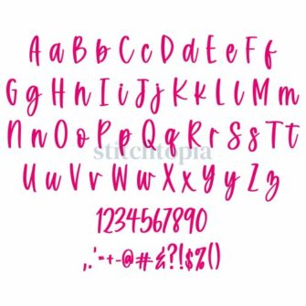 August Rush Embroidery Font 2.5" 3" 3.5" 4" 5" - Stitchtopia