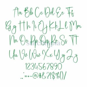 Rustic Elegance Embroidery Font 1" 1.25" 1.5" 2" 2.5" - Stitchtopia