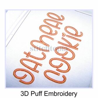oatmeal cookie 3d embroidery font Archives - Stitchtopia