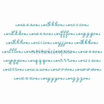 Blue Water #2 Embroidery Font .75" 1" 1.25" 1.5" 2" - Stitchtopia