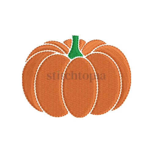 Cute Pumpkin Embroidery Design - Stitchtopia