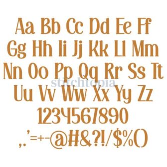 Sesame Bagel Embroidery Font 2.5" 3" 3.5" 4" 5" - Stitchtopia