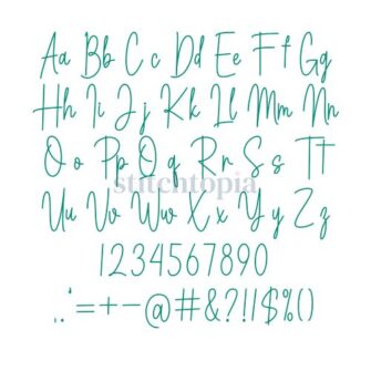 Signature Move Embroidery Font 1" 1.25" 1.5" 2" 2.5" - Stitchtopia