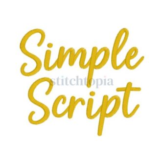 Simple Script Embroidery Font .75