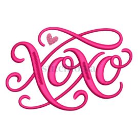 xoxo script embroidery design Archives - Stitchtopia